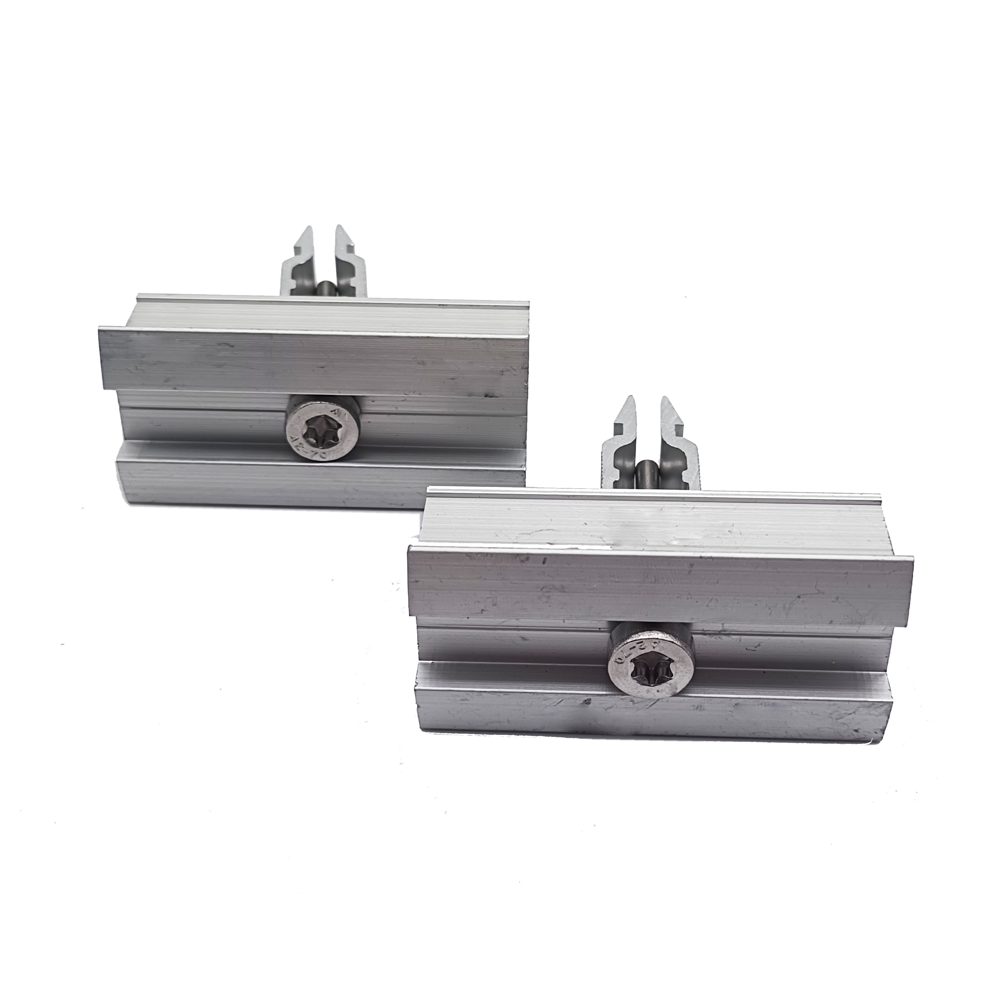 Aluminum Solar Mounting System Accessories Solar Panel End And Mid ...