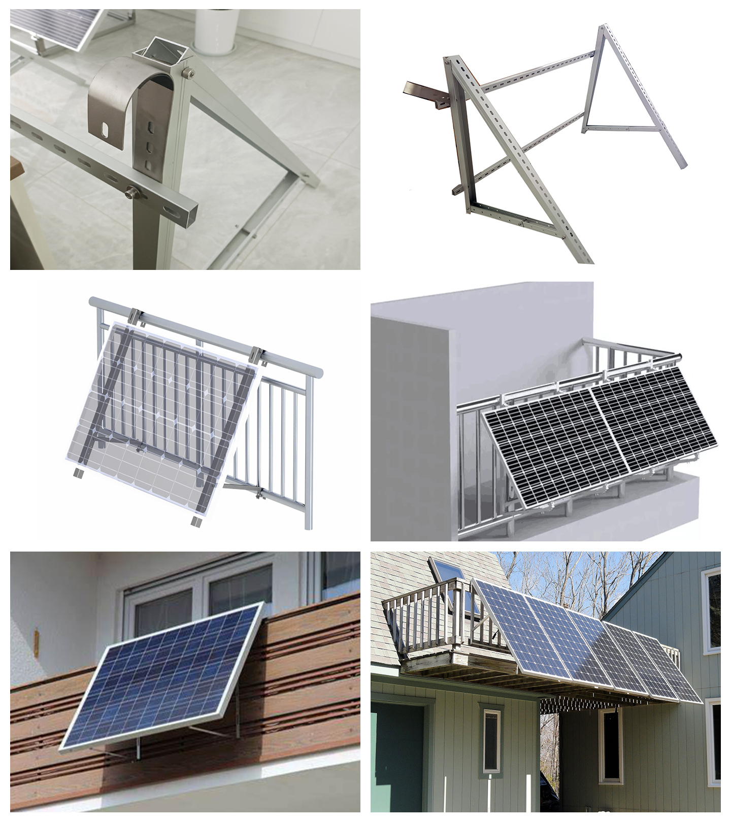 Solar Panel Adjustable Mounting Brackets for Balcony